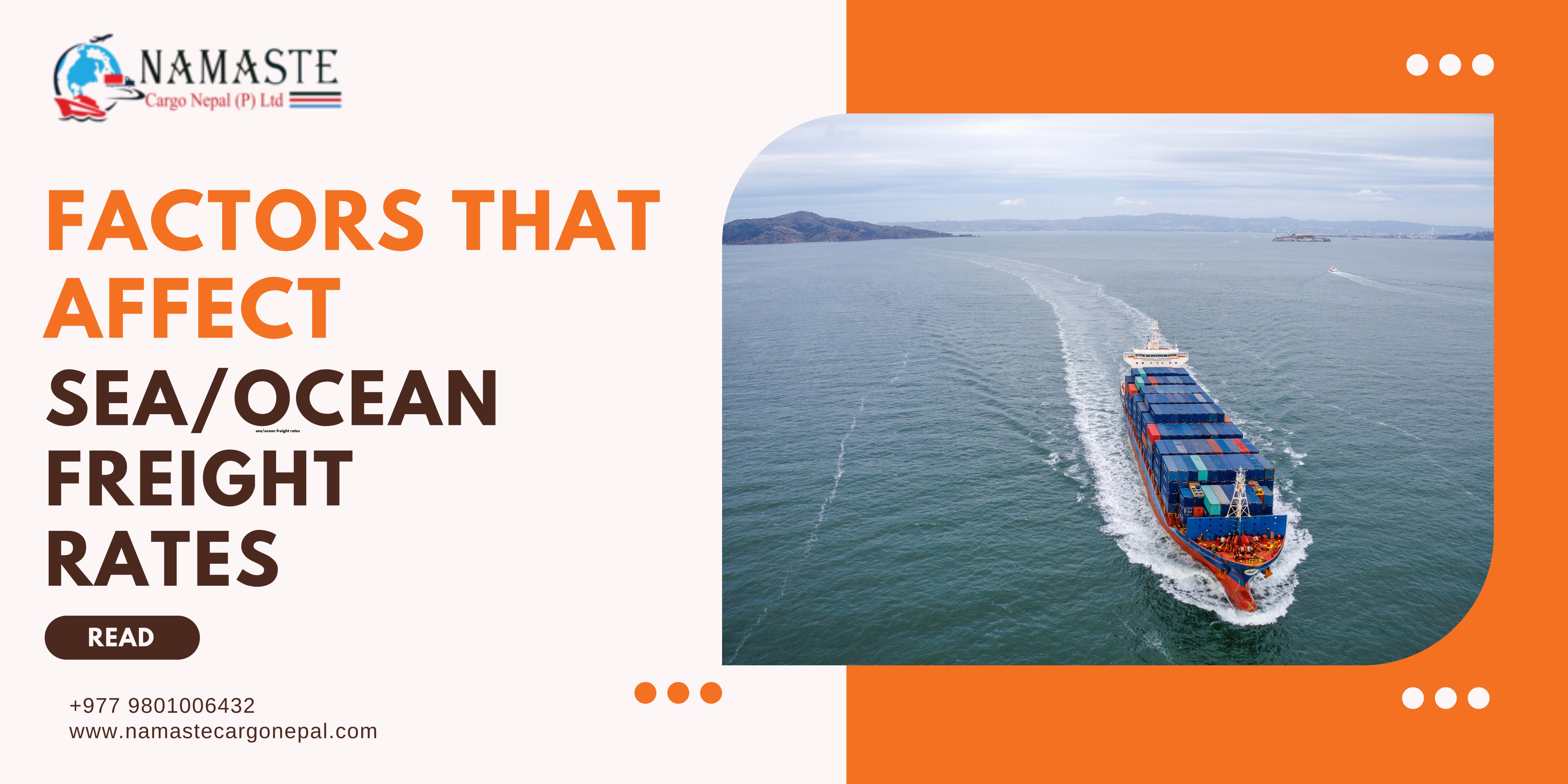 Factors that affect sea/ocean freight rates
